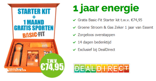 1 jaar energie + gratis Basic-Fit Starter Kit (incl. 1 maand gratis ...